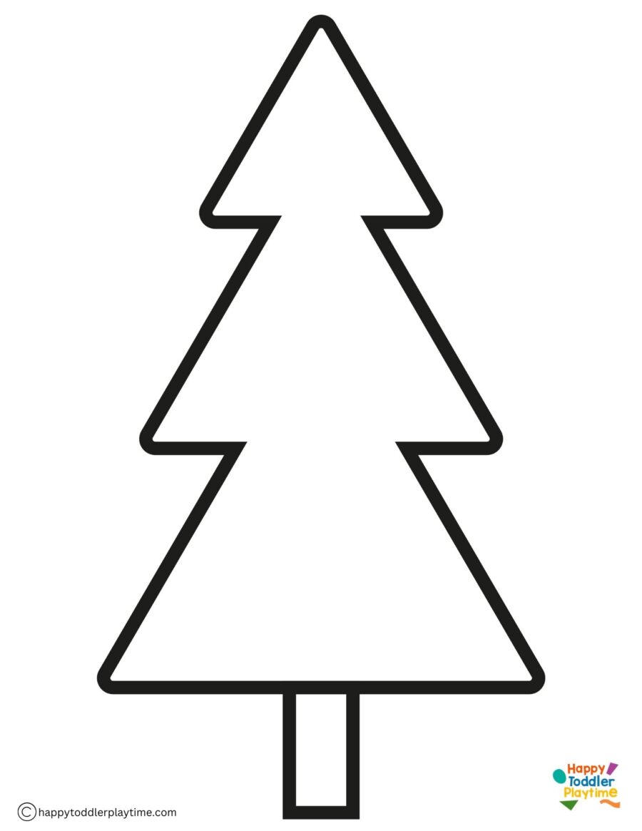 Textured Christmas Tree Craft - Happy Toddler Playtime