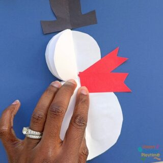 3D Snowman Christmas Card Craft - Happy Toddler Playtime