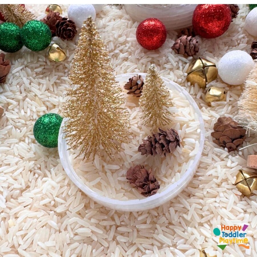 Snow Globe Sensory Bin - Happy Toddler Playtime