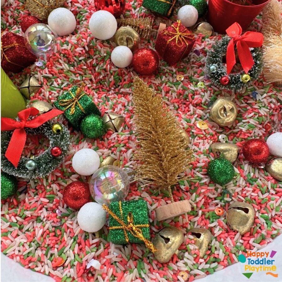 Christmas Sensory Bin - Happy Toddler Playtime