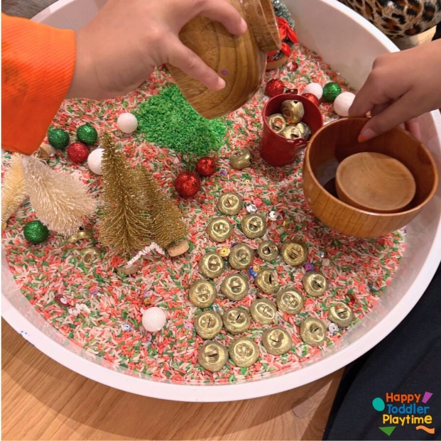 Christmas Sensory Bin - Happy Toddler Playtime