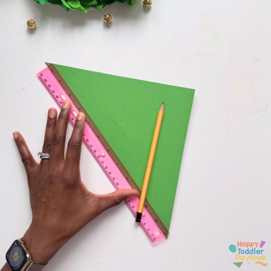 Folded Paper Christmas Tree Card - Happy Toddler Playtime