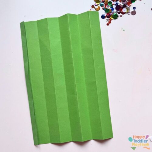 Pop-up Paper Fan Christmas Tree Card - Happy Toddler Playtime