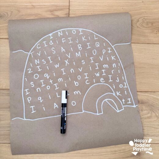 Igloo Alphabet Activity for Preschoolers - Happy Toddler Playtime