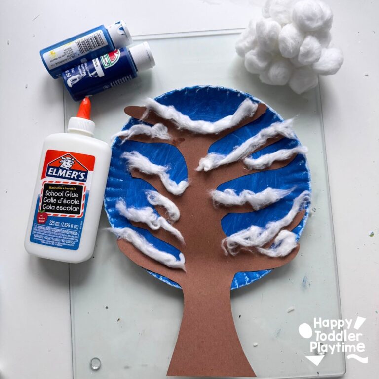 Winter Tree Crafts for Kids - Happy Toddler Playtime