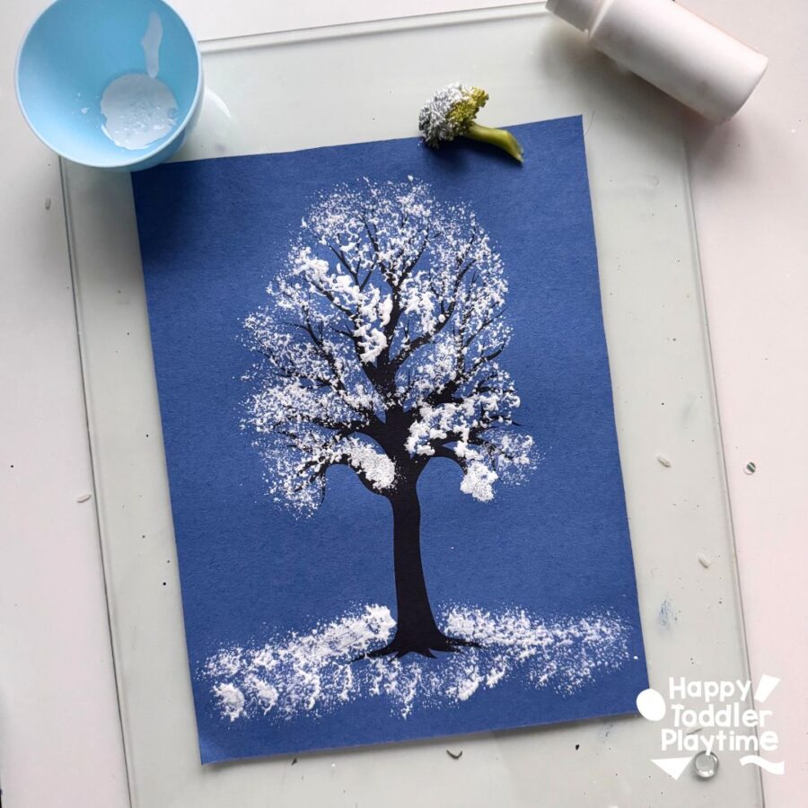 Winter Tree Crafts for Kids - Happy Toddler Playtime