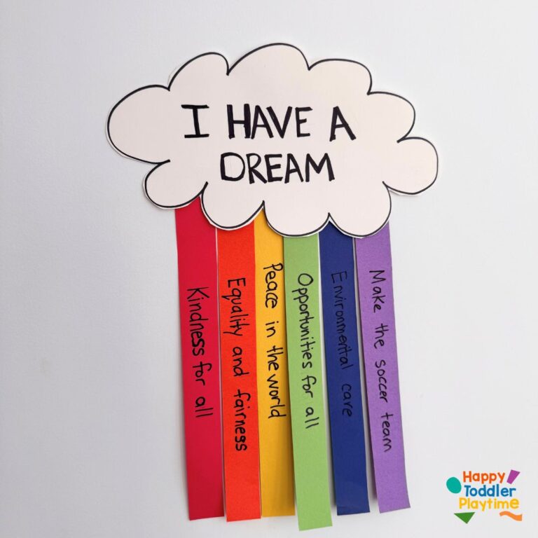 Rainbow 'I Have A Dream' Craft - Happy Toddler Playtime