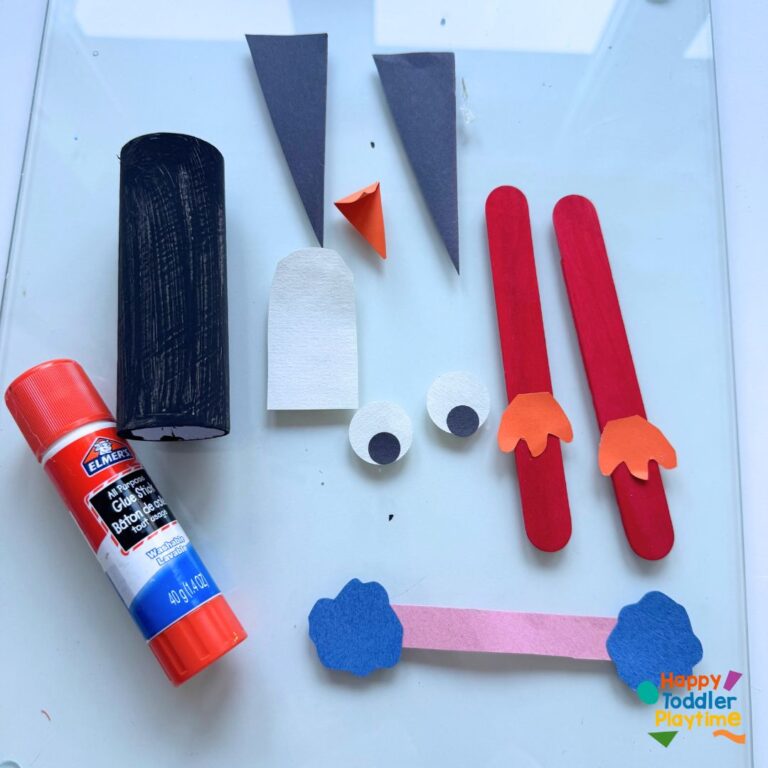 Cardboard Tube Penguin Craft - Happy Toddler Playtime