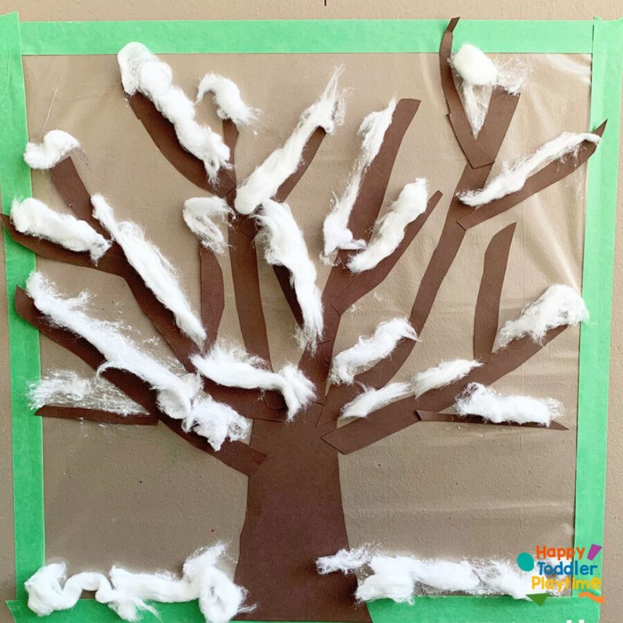 Winter Tree Crafts for Kids - Happy Toddler Playtime