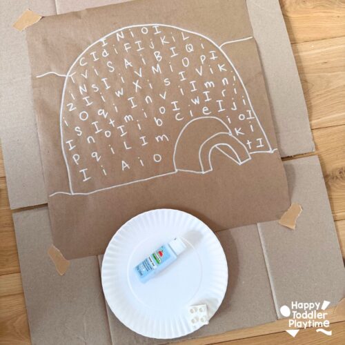 Igloo Alphabet Activity for Preschoolers - Happy Toddler Playtime