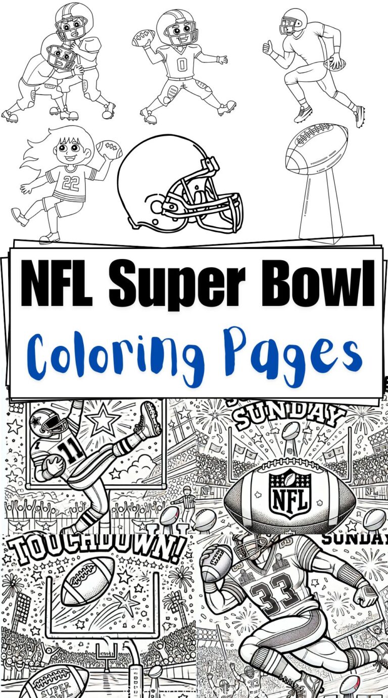 NFL Super Bowl Coloring Pages for Kids - Happy Toddler Playtime