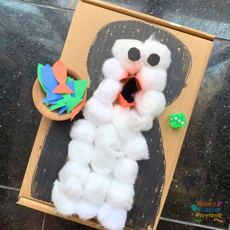 Feed the Penguin Activity - Happy Toddler Playtime