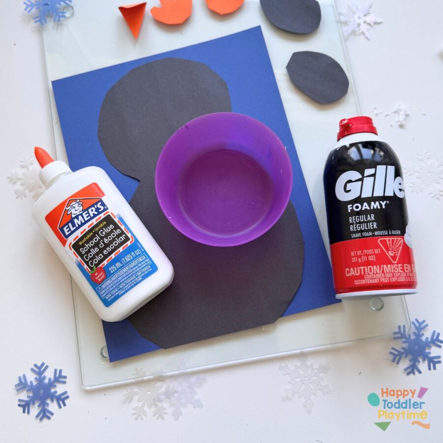 Puffy Paint Penguin Craft - Happy Toddler Playtime
