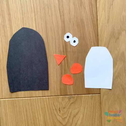Paper Mosaic Igloo and Penguin Craft - Happy Toddler Playtime