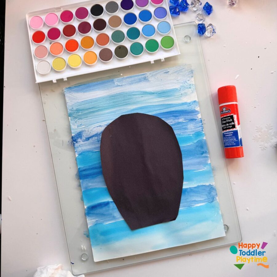 Torn Paper Penguin Craft - Happy Toddler Playtime