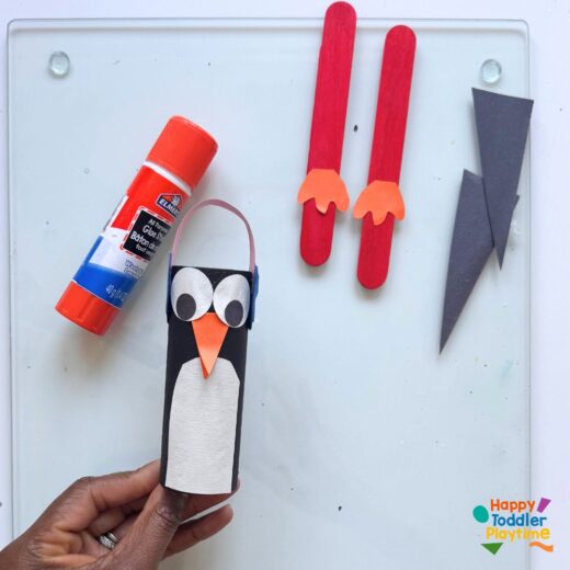 Cardboard Tube Penguin Craft - Happy Toddler Playtime