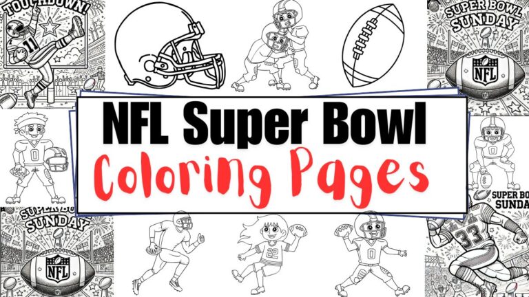 NFL Super Bowl Coloring Pages for Kids - Happy Toddler Playtime
