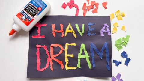 'I Have A Dream' Torn Paper Craft - Happy Toddler Playtime