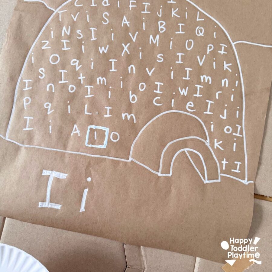 Igloo Alphabet Activity for Preschoolers - Happy Toddler Playtime