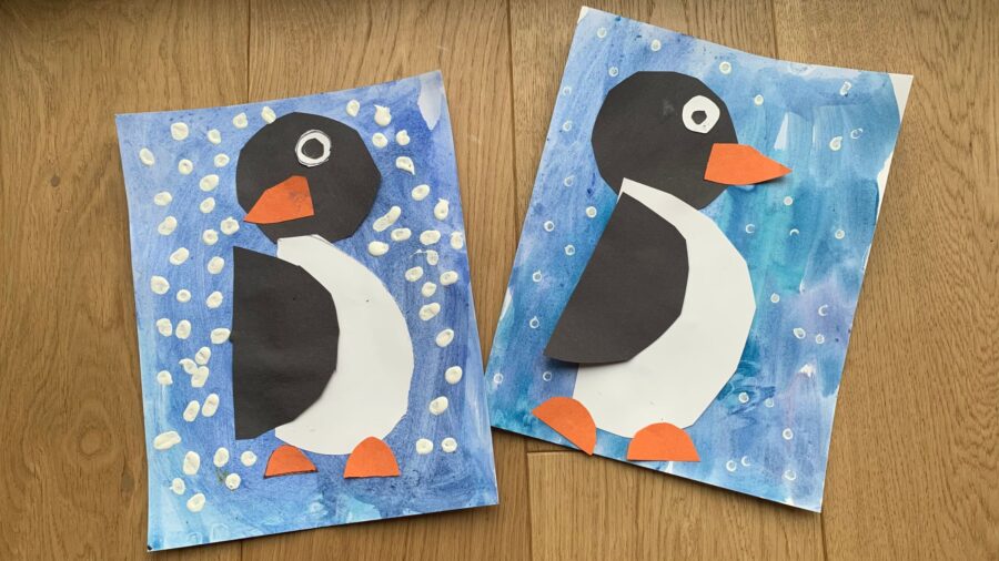 Shapes Penguin Craft - Happy Toddler Playtime