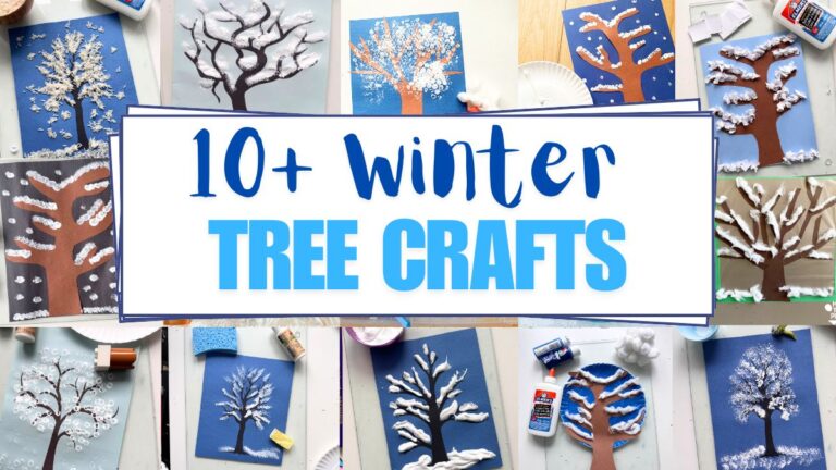 Winter Tree Crafts for Kids - Happy Toddler Playtime
