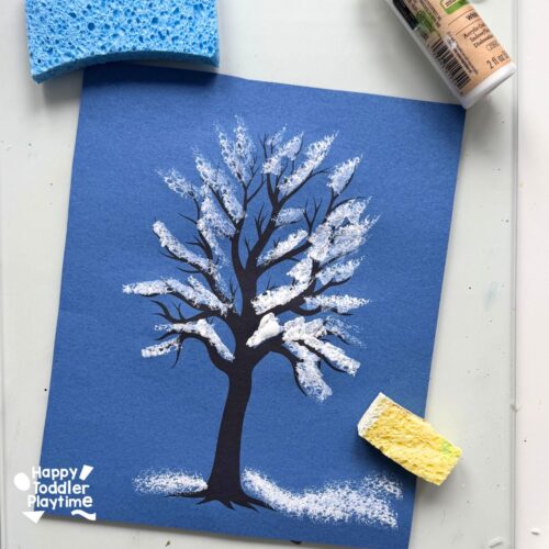 Winter Tree Crafts for Kids - Happy Toddler Playtime