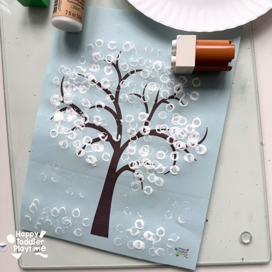 Winter Tree Crafts for Kids - Happy Toddler Playtime