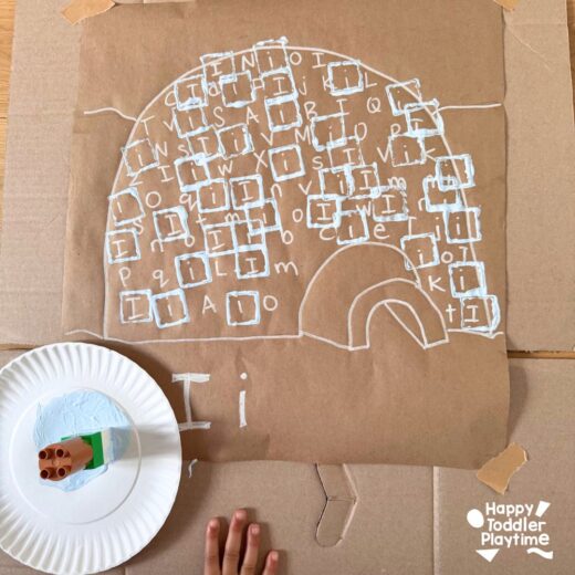 Igloo Alphabet Activity for Preschoolers - Happy Toddler Playtime