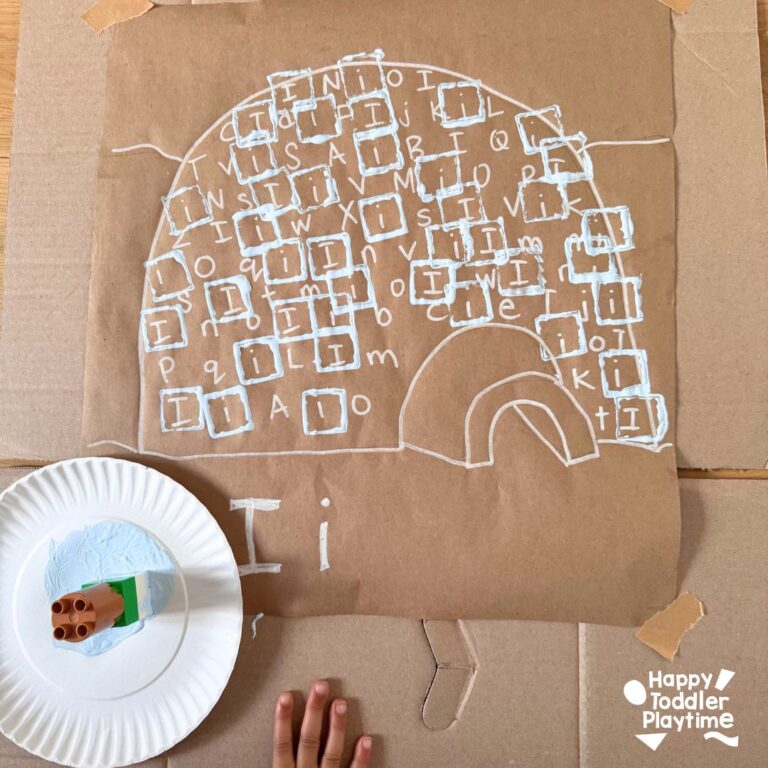 Igloo Alphabet Activity for Preschoolers - Happy Toddler Playtime