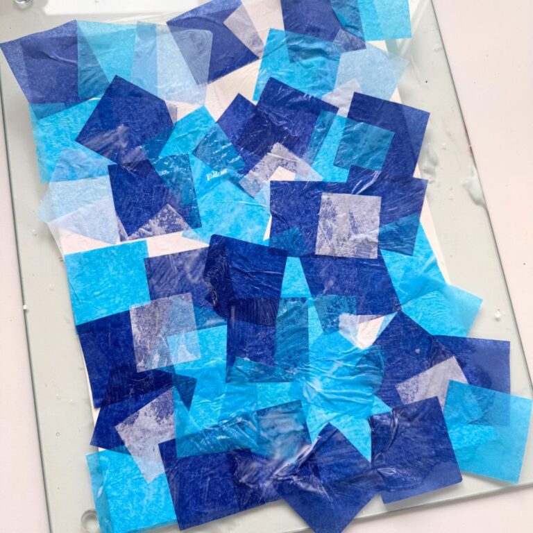 Tissue Paper Winter Penguin Craft - Happy Toddler Playtime