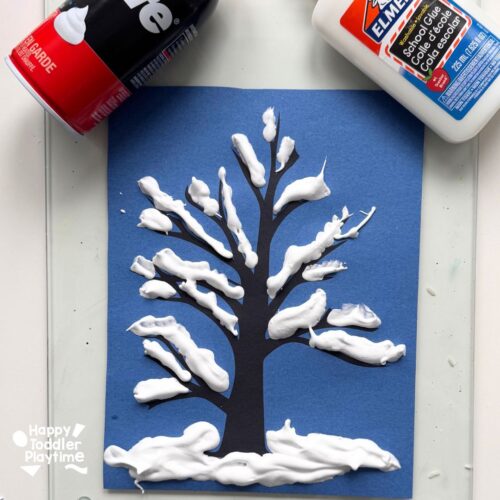 Winter Tree Crafts for Kids - Happy Toddler Playtime