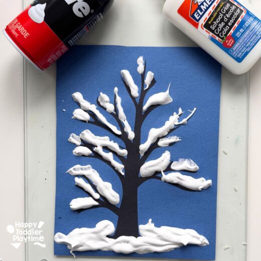 Winter Tree Crafts for Kids - Happy Toddler Playtime