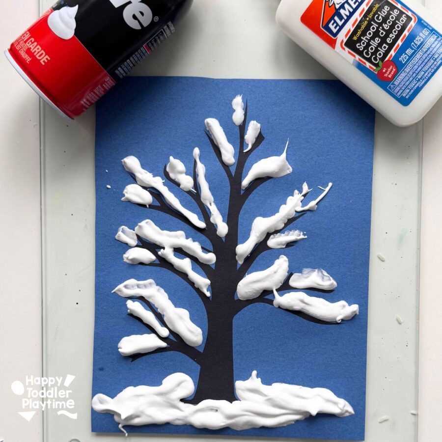Winter Tree Crafts for Kids - Happy Toddler Playtime