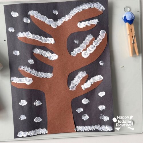 Winter Tree Crafts for Kids - Happy Toddler Playtime