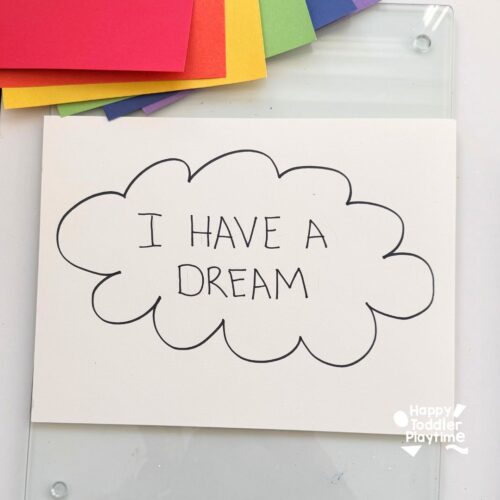 Rainbow 'I Have A Dream' Craft - Happy Toddler Playtime