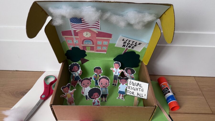 Black History Month Diorama: Little Rock Nine (with free printable ...