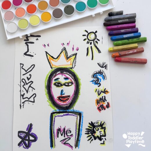 Jean-Michel Basquiat Self- Portrait Art Project for Kids w/ free ...
