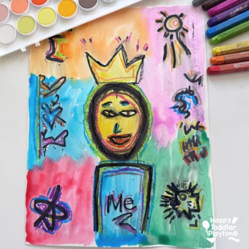 Jean-Michel Basquiat Self- Portrait Art Project for Kids w/ free ...