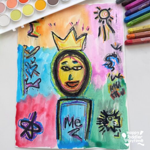 Jean-Michel Basquiat Self- Portrait Art Project for Kids w/ free ...