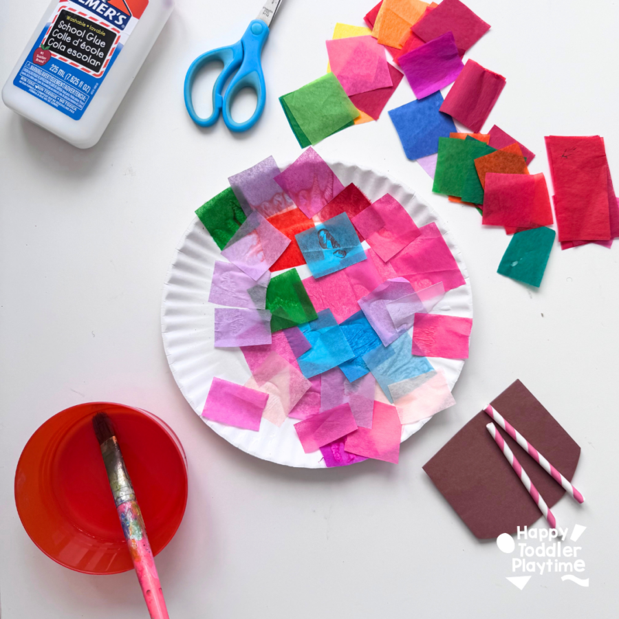 Paper Plate Hot Air Balloon Craft - Happy Toddler Playtime