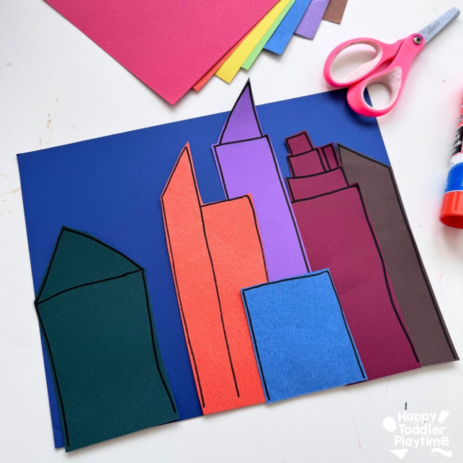 Jacob Lawrence Inspired Art Project for Kids - Happy Toddler Playtime