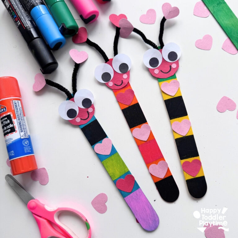 Love Bug Bookmark Craft - Happy Toddler Playtime