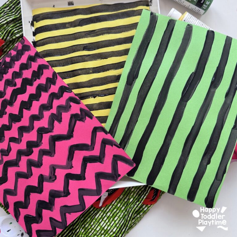 Painted Kente Cloth Art Project for Kids - Happy Toddler Playtime