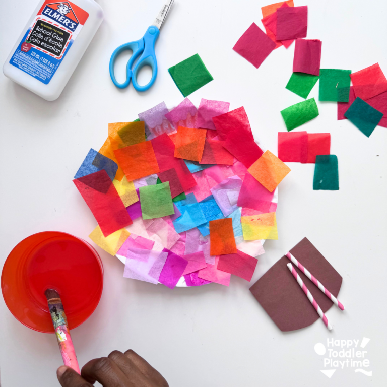 Paper Plate Hot Air Balloon Craft - Happy Toddler Playtime