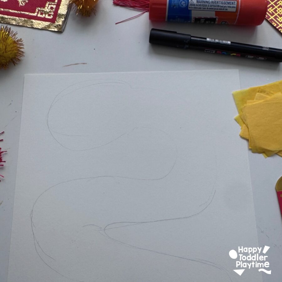Fun Scrunched Tissue Paper Snake Craft - Happy Toddler Playtime