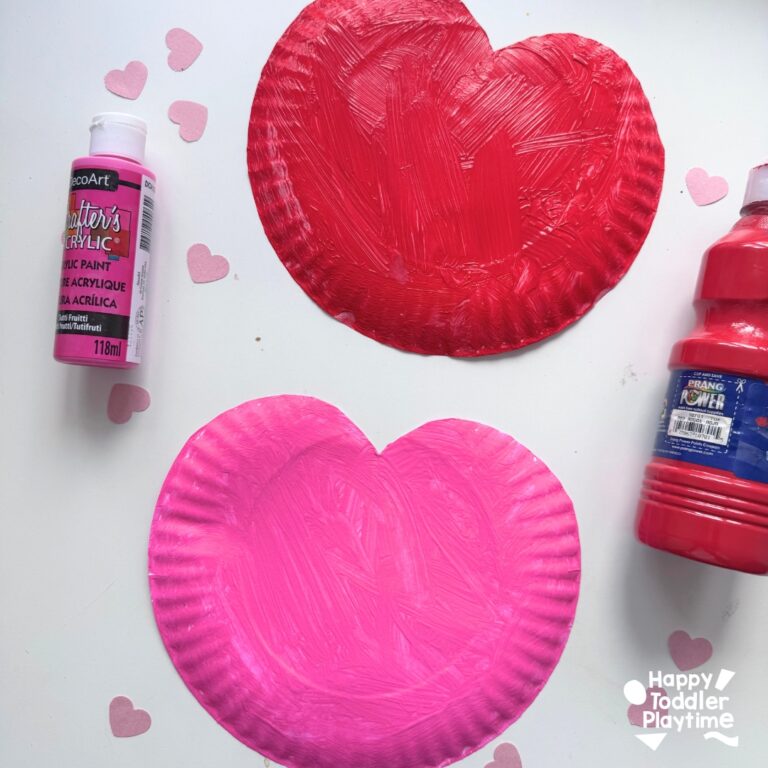 Heartbeat Hand Drum Craft for Valentine's Day - Happy Toddler Playtime