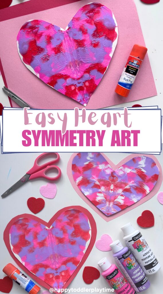 Easy Heart Symmetry Art - Happy Toddler Playtime