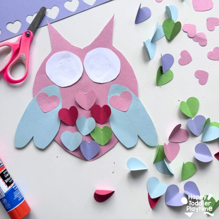 Adorable Heart Owl Craft - Happy Toddler Playtime