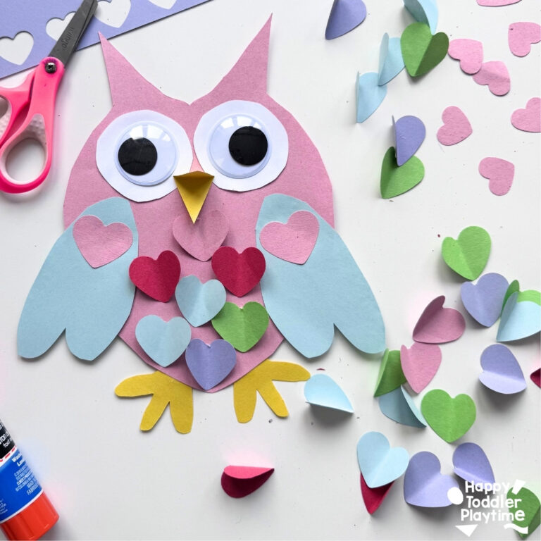 Adorable Heart Owl Craft - Happy Toddler Playtime