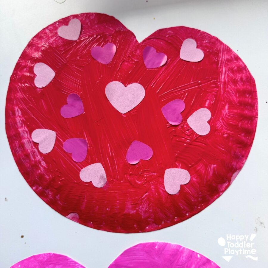 Heartbeat Hand Drum Craft for Valentine's Day - Happy Toddler Playtime